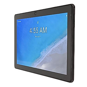 ANGGREK 10.1 Inch Tablet Octa Core Dual SIM 16GB ROM 512GB 4G LTE Black Portable Tablet with MTK6762 Chip, 10.1inch HD Screen, for 11.0 System, 3 Card Slots (US Plug)