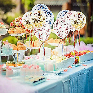 Red Confetti Balloons 30 Pack 12 inch Latex Party Balloons with Confetti Dots for Wedding Engagement for Graduation Party Wedding Baby Shower Birthday Carnival Party Decoration Supplies.