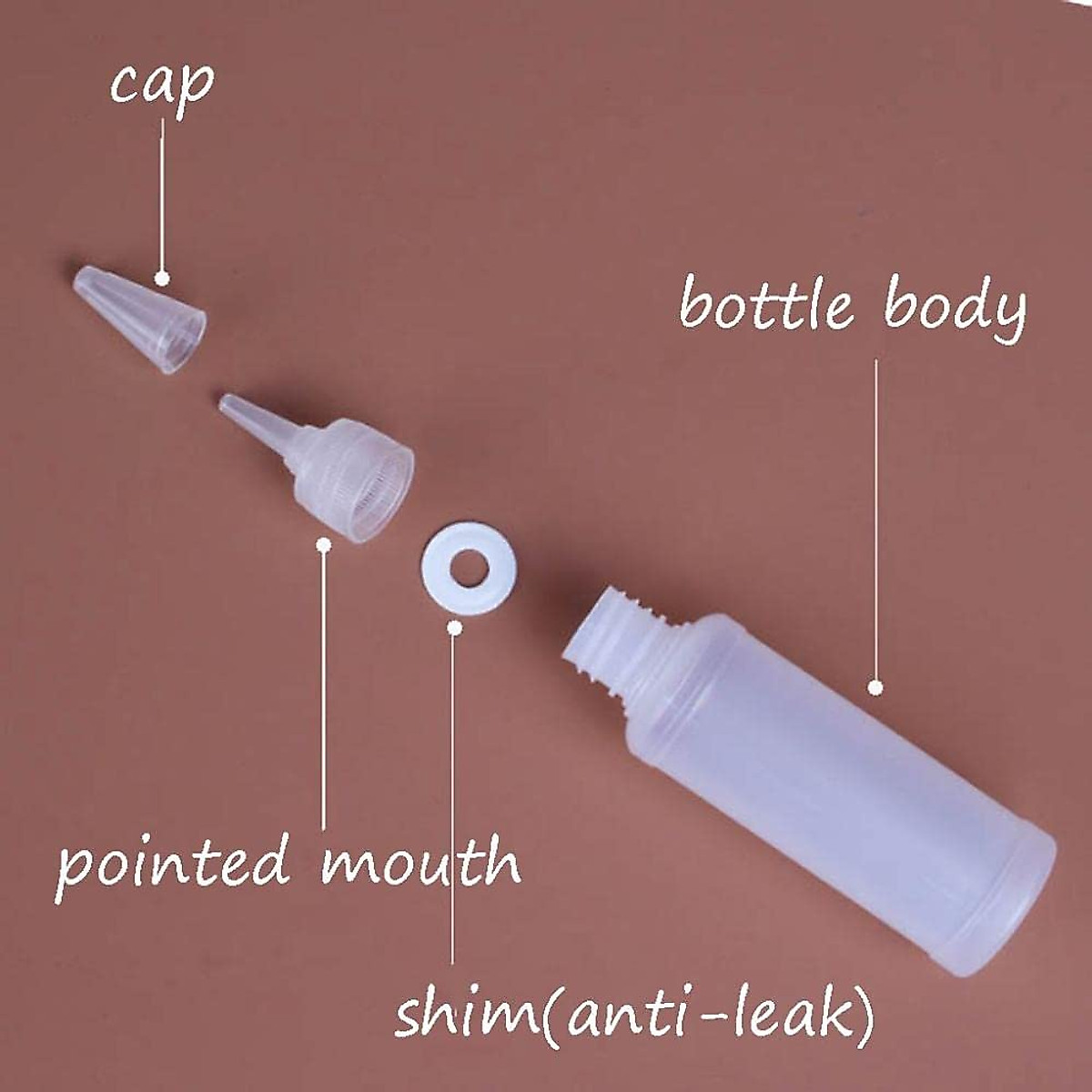 10 Pcs Empty Dropper Bottles, Mini Squeeze Bottles, Plastic Storage Container with Caps, Small Sample Bottle for Decorating(30ml-no Scale)