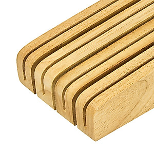 WÜSTHOF 7-Slot In Drawer Knife Storage, Natural Wood