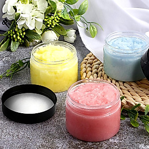 TUZAZO 4 Oz Plastic Container Jars with Lids BPA Free, 24 Pack Empty Round Clear Cosmetic Slime Jars for Lotion, Cream, Ointments, Body Butter, Makeup, Travel Storage