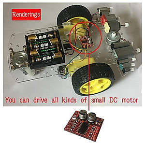 Aideepen 5pcs Dual H-Bridge DC Stepper 1.5A 2 Way DC Motor Driver Module Replace Stepper L298N for Smart Car Power