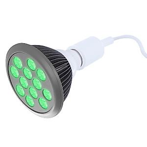 hooga Green Light Therapy Bulb Power Cord Included. 525 nm Wavelength. 12 LEDs. High Irradiance, Can Improve Skin Pigmentation and Fine Lines, and Anti Aging. Migraine and Pain Relief.