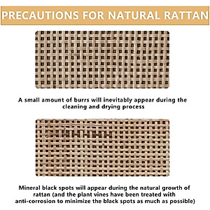 Angel Sar Rattan Dresser for Bedroom, 6 Drawer Wide Dresser, Boho&Farmhouse Chest of Drawers, 43" Clothes Storage Cabinet, Metal Handle&Wood Legs for Hallway, Living Room, Bedroom, Wood