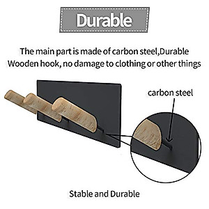 CENQA Magnetic Key Rack, Key Hooks,Magnetic Key Holder ,Magnetic Hooks for Refrigerator,Coat Hooks，Coat Rack,Towel Rack (Black, 2 Pack) (Black, 2 Pack)