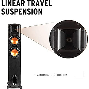 Klipsch F-200-BLACK Synergy Black Label Floorstanding Speakers with Klipsch B-100-BLACK Bookshelf Speakers, Klipsch C-200-BLACK Center Channel Speaker and a Klipsch R-120SW 200 Watt Subwoofer (2019)