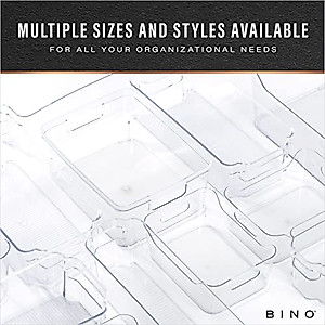 BINO | Plastic Organizer Bins, X-Large - 2 Pack | THE SOHO COLLECTION | Multi-Use Organizer Bins | Pantry Organizer & Freezer Organizer Bins | Plastic Storage Containers | Bins for Home & Kitchen Org