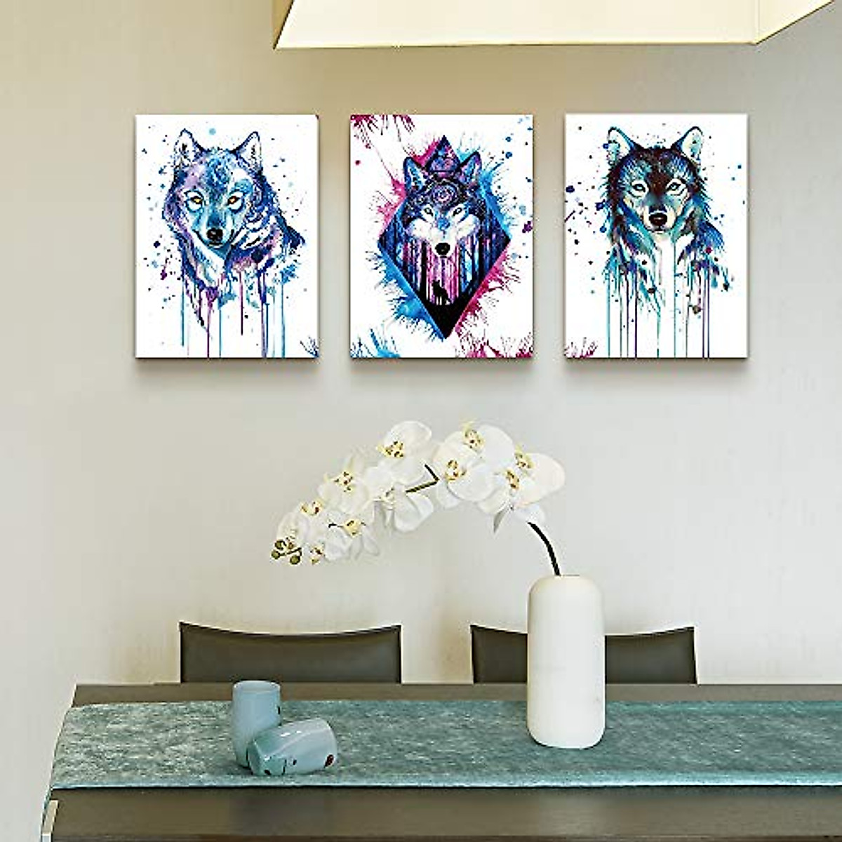 Canvas Wall Art for Living Room Bedroom family bathroom Wall decor, modern Abstract paintings animal Wolf wall Pictures 3 piece Wall Prints Artworks office Decoration, fashion Home wall Decorations