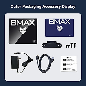 Bmax B2 S Mini PC N4020C 6GB DDR4 128GB eMMC (up to 2.8GHz), HDMI/VGA Port Support 4K Dual Screen Display, Dual Band WiFi RJ45 BT4.2 USB 3.0x4 Micro Desktop Computer Office