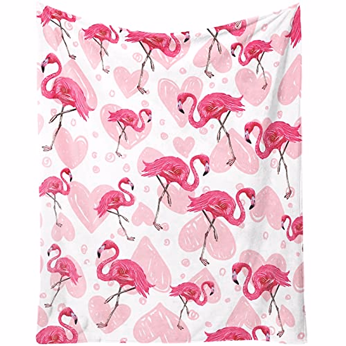 Flamingo Blanket Gifts, 40"x50" Cute Throw Blanket for Girls Women, Soft Warm Cozy Plush Flannel Blankets for Sofa Bed Couch
