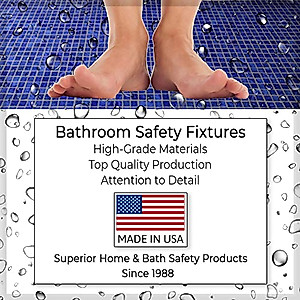 Grab Bar Specialists Heavy Weighted Shower Curtain - for Walk-in Shower Threshold / Use with Collapsible Dam for Water Barrier / 3-Ply Textured Vinyl / White / 48" x 72"