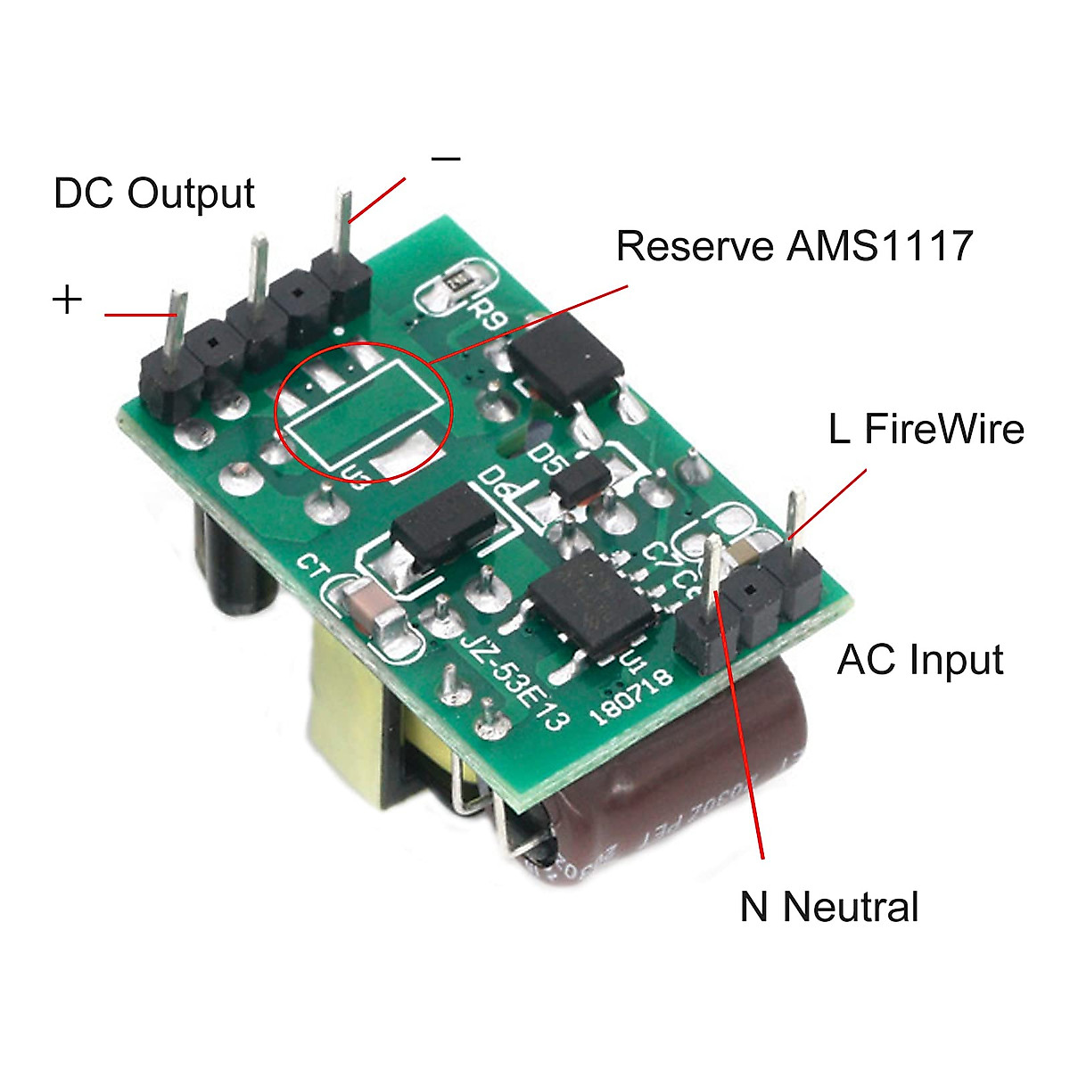AITIAO 6Pcs AC-DC Precision Buck Power Supply Module 12V 400mA Isolated Switch Power Supply Buck Converter AC 110V 100V-264V to 12V 400mA Isolated Step Down Module