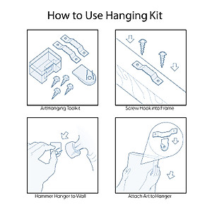 SIGNLEADER 4 Panel Large Japanese The Great Wave Landscape Canvas Wall Art for Living Room Bedroom Home Office Wall Decor - 48"x35.75"