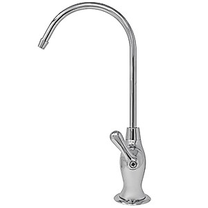 Metpure RO Faucet Reverse Osmosis Drinking Water Air Gap Filtration System Water Dispenser Spout (Chrome) with Pre-Inserted Tubing and Faucet Wrench RO-FW148