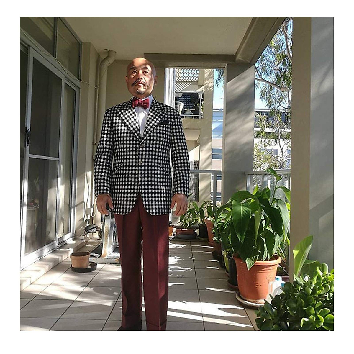 WELROG Mens Classic Pre-Tied Bow Ties Adjustable Silk Formal Tuxedo Wedding Bowtie (Wine Red)