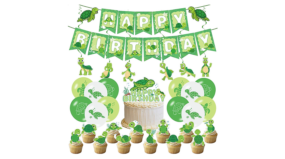 Chilfamy Turtle Party Decorations for Kids' Birthdays