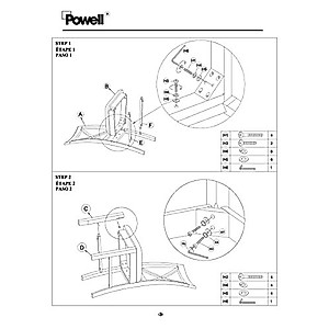 Powell Furniture Jane 5 Piece Dining Set, White