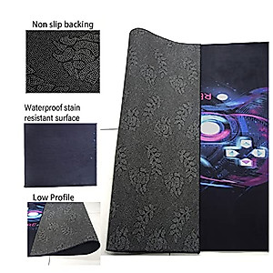 Sunnycitron Gaming Area Rugs Gamer Player Rug for Boys Room Decor Teens 3D Video Game Controller Room Mat Carpet Decor for Bedroom Living Room Playroom Carpet Black Red (59"x39")