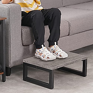 Snughome Wood One Step Stool for Kids, Wooden Bedside Step Stool, Kids Potty Training Stool Foot Step Stool for Kitchen, Bedroom, Living Room, Bathroom(Gray)