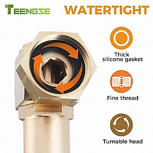 TEENGSE Hose Reel Swivel Fittings, Brass Garden Hose Adapter, Swivel Hose Reel Replacement Parts for Garden Hose Reel Cart