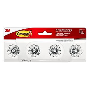 Command HOM-18CR-ES Jewelry and Scarf Rack, Crystal
