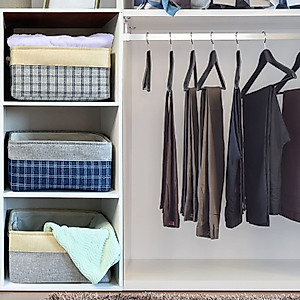 3 Pack Collapsible Fabric Storage Bins Shelf Baskets for Organizing, Closet Storage Baskets for Shelves Green Storage Cubes, Towel Organizer for Closet, Nursery, Clothes, Toys, Home, Laundry