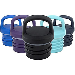 Simple Modern Ascent Handle Lid - Fits All Ascent and Hydro Flask Standard Mouth Water Bottle Sizes - Leak Proof, Double Wall Insulated - Black