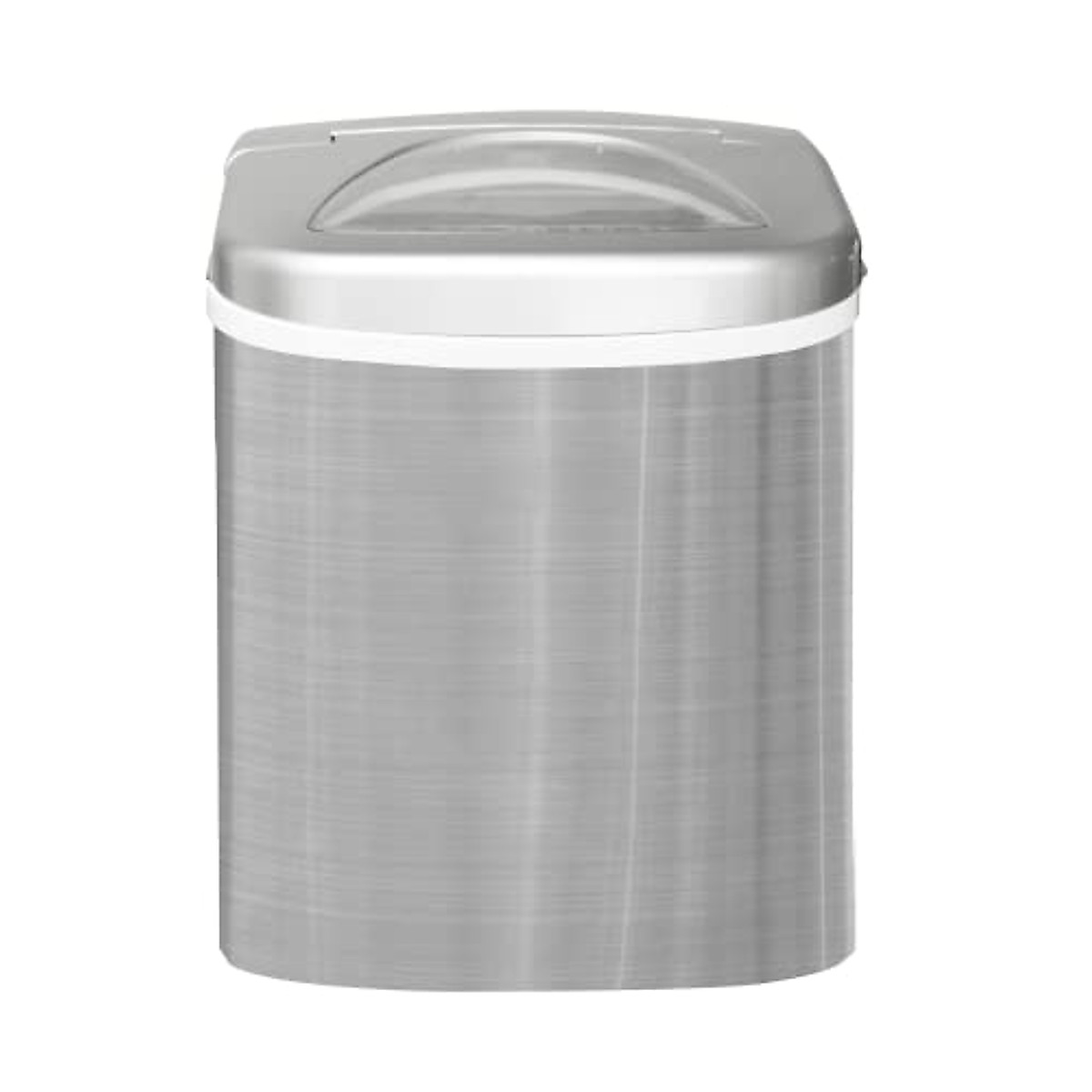 26 lb. Countertop Ice Maker, LED Control Panel Lets You Adjust Settings and Options, Integrated Bin Stores up to 1.5lb, Suitable for Restaurants, Kitchens, Etc, Stainless Steel