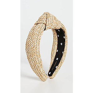 Lele Sadoughi Women's Raffia Knotted Headband, Natural, Tan, One Size