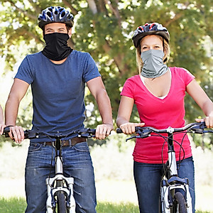 Geyoga 6 Pieces Summer UV Protection Cooling Neck Gaiter Face Clothing Neck Gaiter Scarf Sunscreen Breathable Bandana(Classic Color)