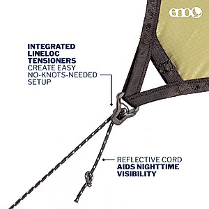 ENO ProFly XL SIL Rain Tarp - Large Ultralight Waterproof Tarp - for Camping, Hiking, Backpacking, Travel, a Festival, or The Beach - Lichen