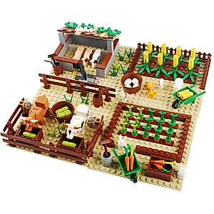 BAENRCY Farm Field Set Building Blocks Plant Animal Crops Building Bricks Kit DIY Building Set Compatible All Major Brands (Animal)