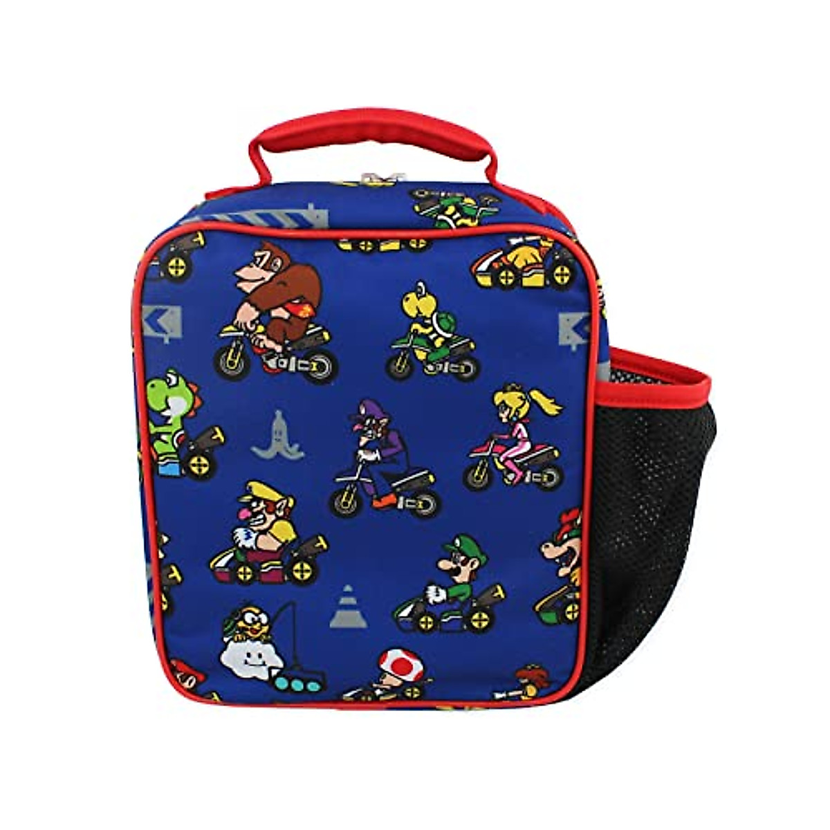 Nintendo Mario Kart Boy's Girl's Soft Insulated School Lunch Box (One Size, Blue)