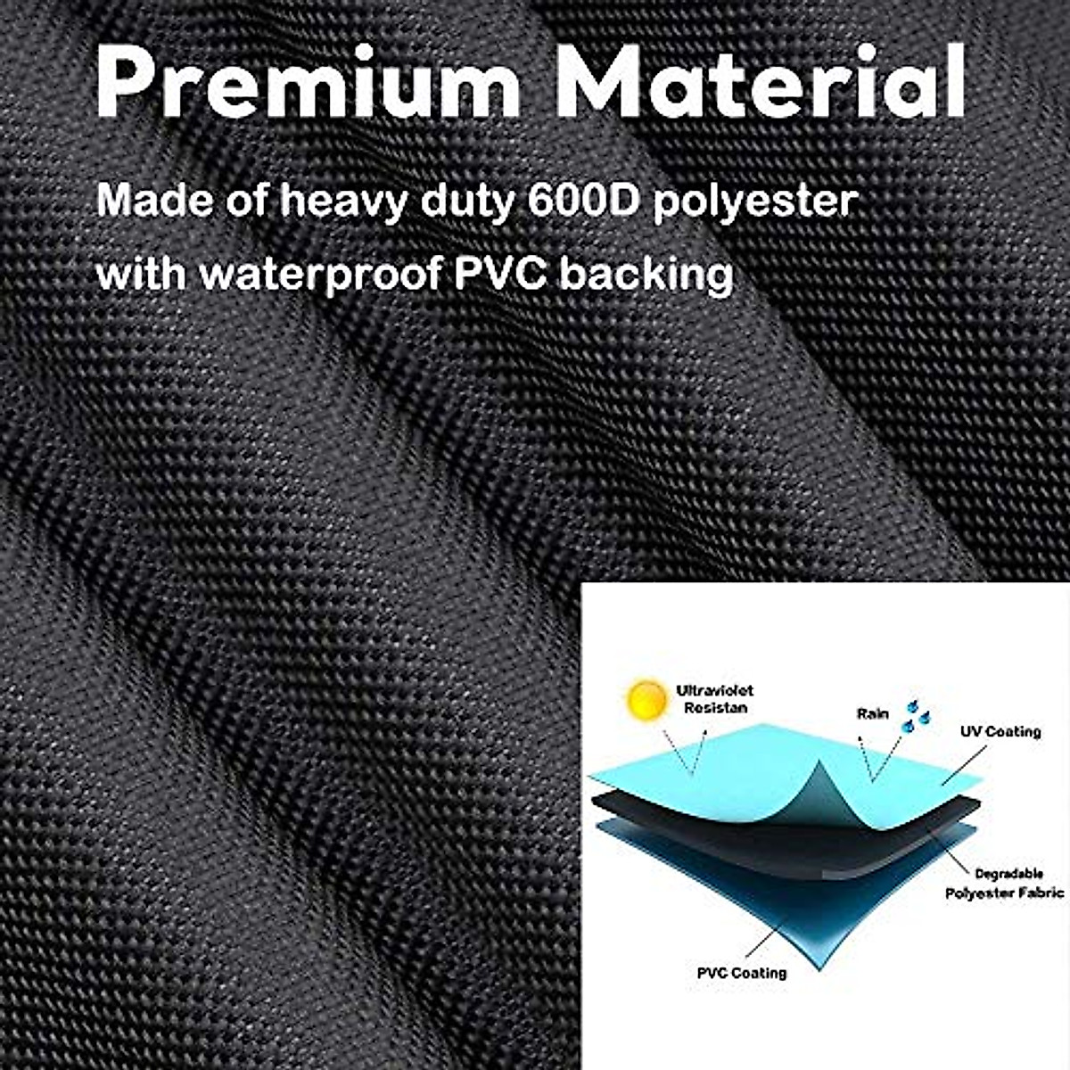Uniflasy Grill Cover for Pit Boss 820 Deluxe, 820 Pro, 850 Pro Series Wood Smoker Pellet Grills Accessories, Cover for Pit Boss 820D, 820FB, 820PB, 820SP, 820SC, Heavy Duty Fabric Barbecue Grill Cover