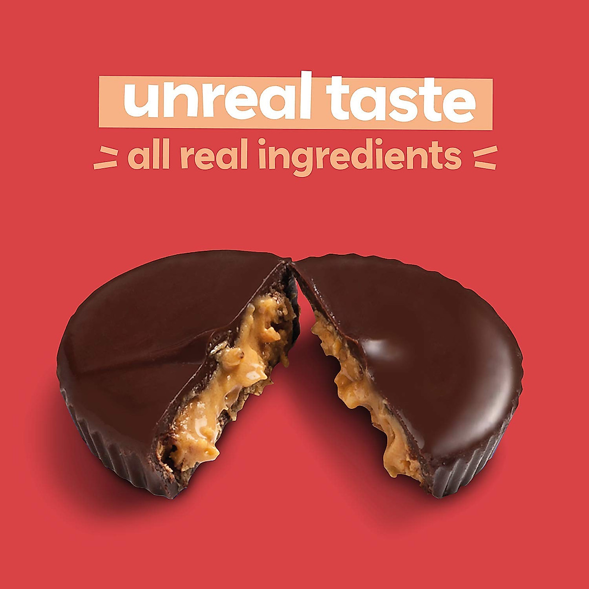 Halloween Edition UNREAL Dark Chocolate Peanut Butter Cups (40 Cups) | 5g Sugar | Certified Vegan, Gluten Free, Fair Trade, Non-GMO | No Sugar Alcohols or Soy | 2 boxes