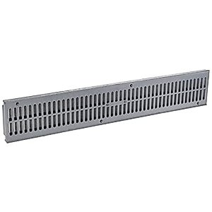 NDS, Gray 241-1 Spee-D Channel Drain Grate, 4-1/8 in. wide X 2 ft. long