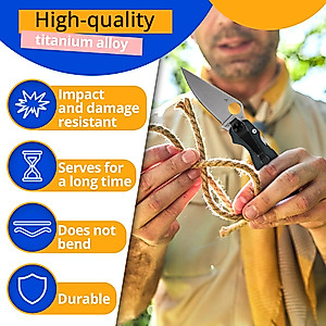 For Spyderco C81 C10 C11 Pocket Back Clip, 3-hole Titanium Alloy Deep Carry Pocket Clip, 55x12mm