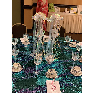 Cheerland Iridescent Jellyfish Under The Sea Little Mermaid Party Decoration Party Table Centerpiece Hanging Jelly Fish Decor Ocean Theme Birthday Wedding Bridal Baby Shower Party Supplies