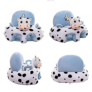 IGUFSDIG 1Pcs Animal Shaped Baby Sitting Chair Baby Support Sofa Learn to Sit Feeding Chair Cover Baby Learning Sitting Chair for Toddlers 3-24 Month Baby Floor Plush Lounger(No Filling,just Cover)