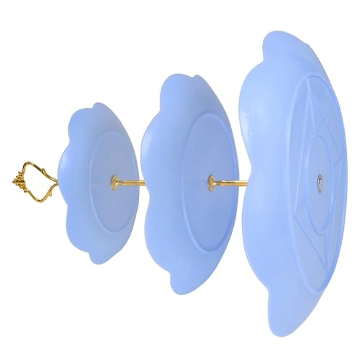 3 Tier Plastic Cupcake Stand Dessert Cupcake Stand Cakes Fruit Candy Display Tower for Wedding, Birthday Party, Tea Party and Baby Shower (Blue, 2)