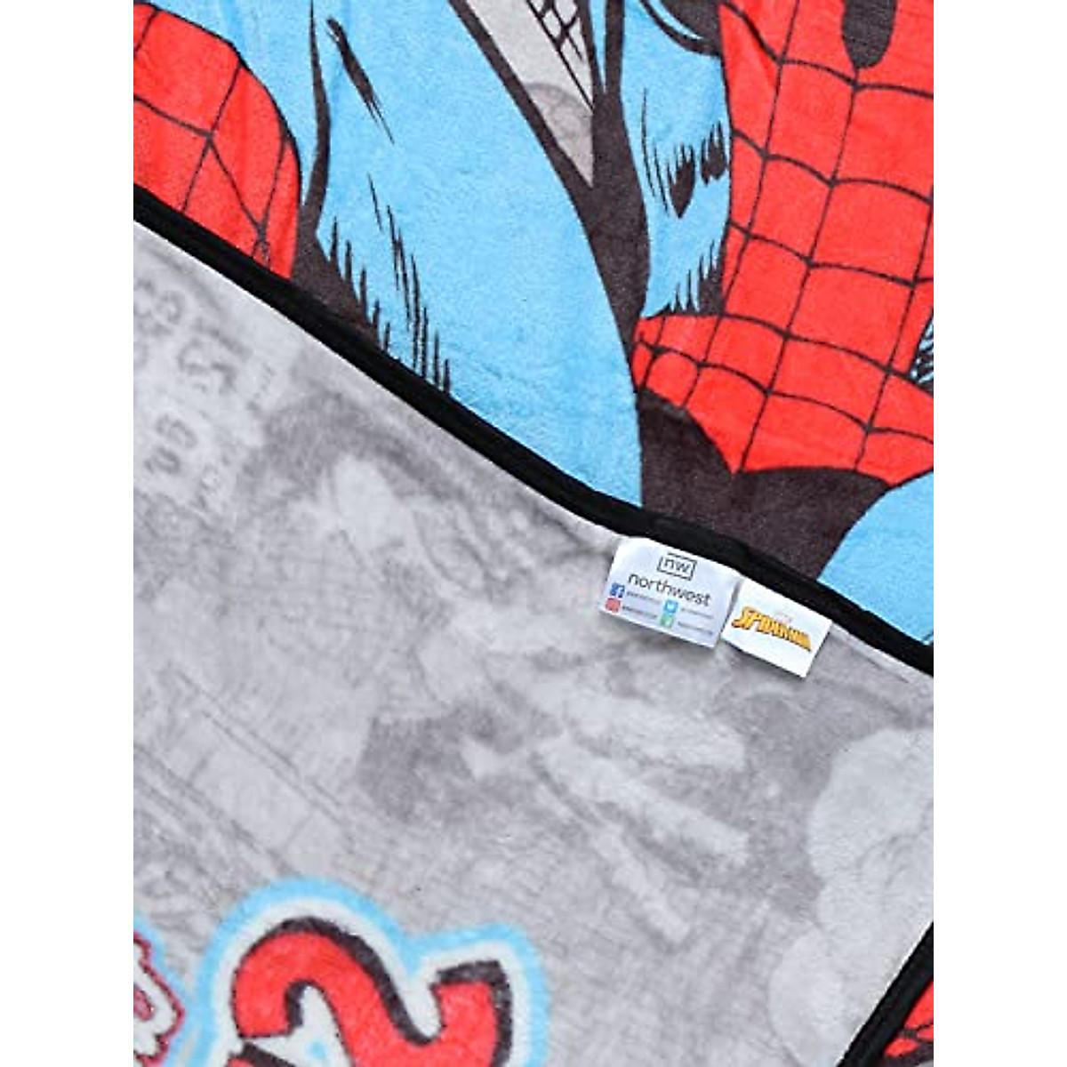 Marvel The Amazing Spider-Man Retro Micro Raschel Throw Blanket 48" x 60"