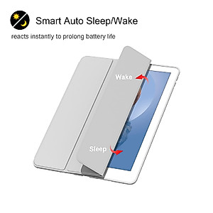 Divufus Case for iPad Air 3 / Pro 10.5 Inch, Lightweight Slim Soft TPU Trifold Stand Smart Cover, Auto Sleep/Wake Case with Pencil Holder for iPad Air 3rd Generation/Pro 10.5 - Gray