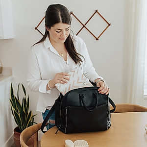 Sunshine and Poppy Vegan Leather Baby Changing Mat - Diaper Changing Mat, Wipeable Changing Pad, Travel Friendly, Portable, Foldable Changing Pad for Babies or Toddlers