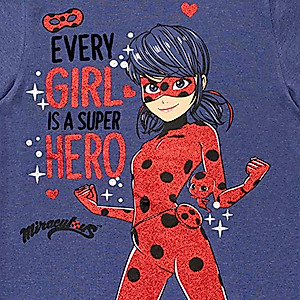 Miraculous Ladybug Girls' Lady Bug T-Shirt Size 6 Blue