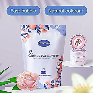 Bumodel Shower Steamers 18-Pack Shower Bombs with Essential Oils Aromatherapy Shower Tablets Gifts for Men Christmas Gifts for Women Eucalyptus Mint Lavender Lemon Grapefruit Rose