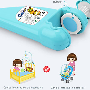 Baby Mobile for Crib with Music and Lights, Remote and Projection. Pack and Play Toys for Ages 0+ Months (Pink-Bee)
