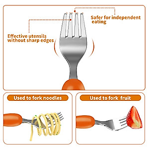 Lehoo Castle Toddler Utensils Set, 6PCS Dinosaur Toddler Silverware Spoon and Fork Knife Set, Children's Flatware Set