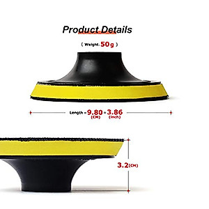 Z-Leap 4" Hook and Loop Backer Pads with 5/8-11 Thread for Sanding Polishing (2-Pcs)