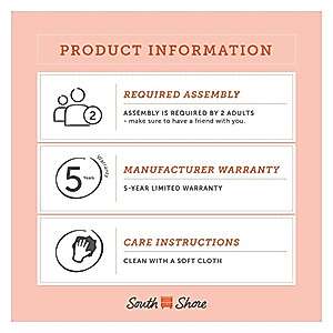 South Shore Fusion Mates Bed with 3 Drawers, Full, Pure White