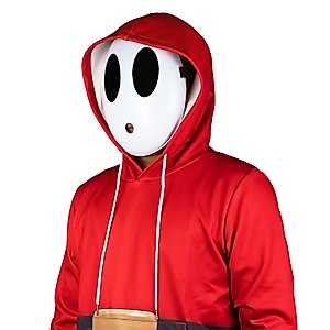 camzezy Shy Guy Mask for Halloween Cosplay Costume Full Face White Mask Game Cosplay Costume Props Accessories for Halloween